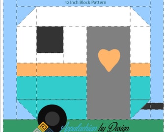 Happy Camper Digital Quilt Block Pattern - Etsy