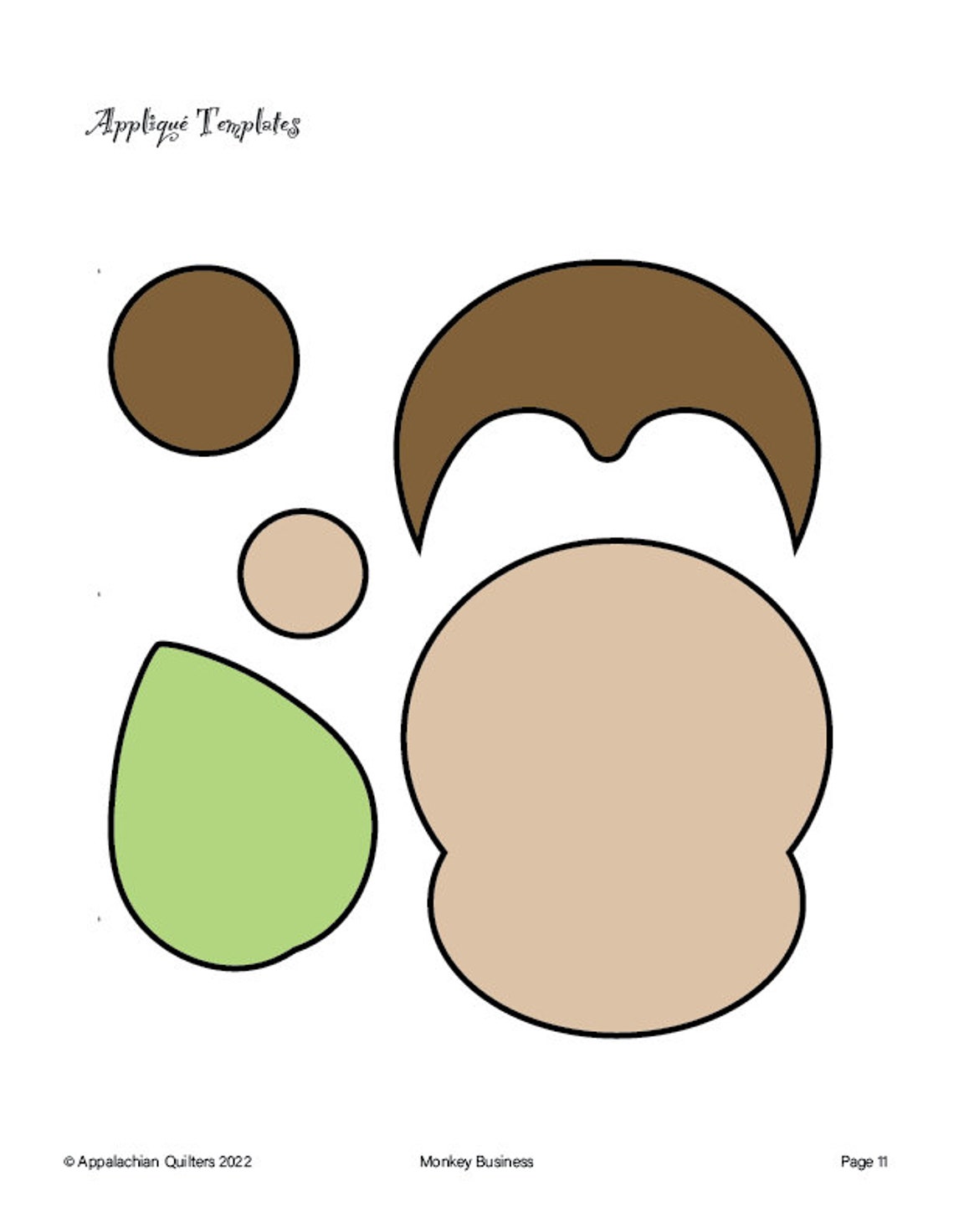 Monkey Business DIGITAL DOWNLOAD Quilt Pattern | Etsy