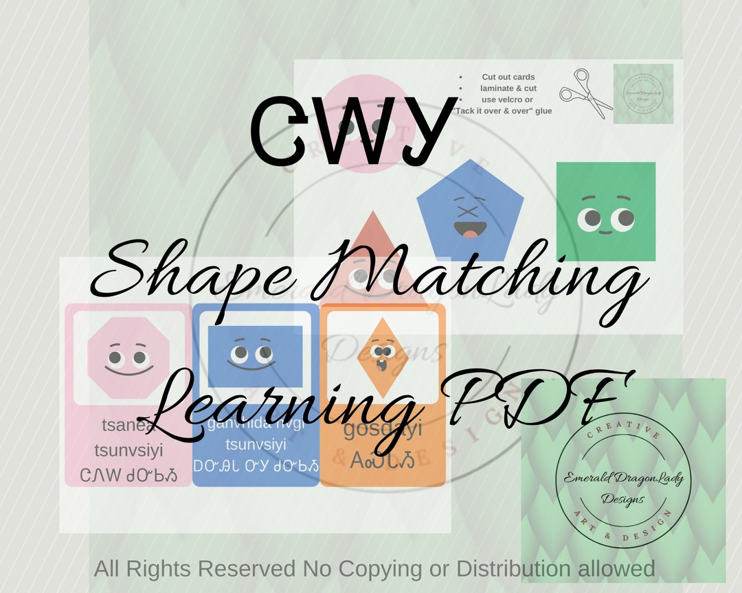 Cherokee Language Shape Matching Learning Printable PDF - Etsy