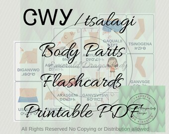 Cherokee Language Body Parts Learning Printable PDF - Etsy