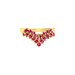 Ruby Cluster V Shaped Ring 14k Yellow Gold Gift for Her - Etsy