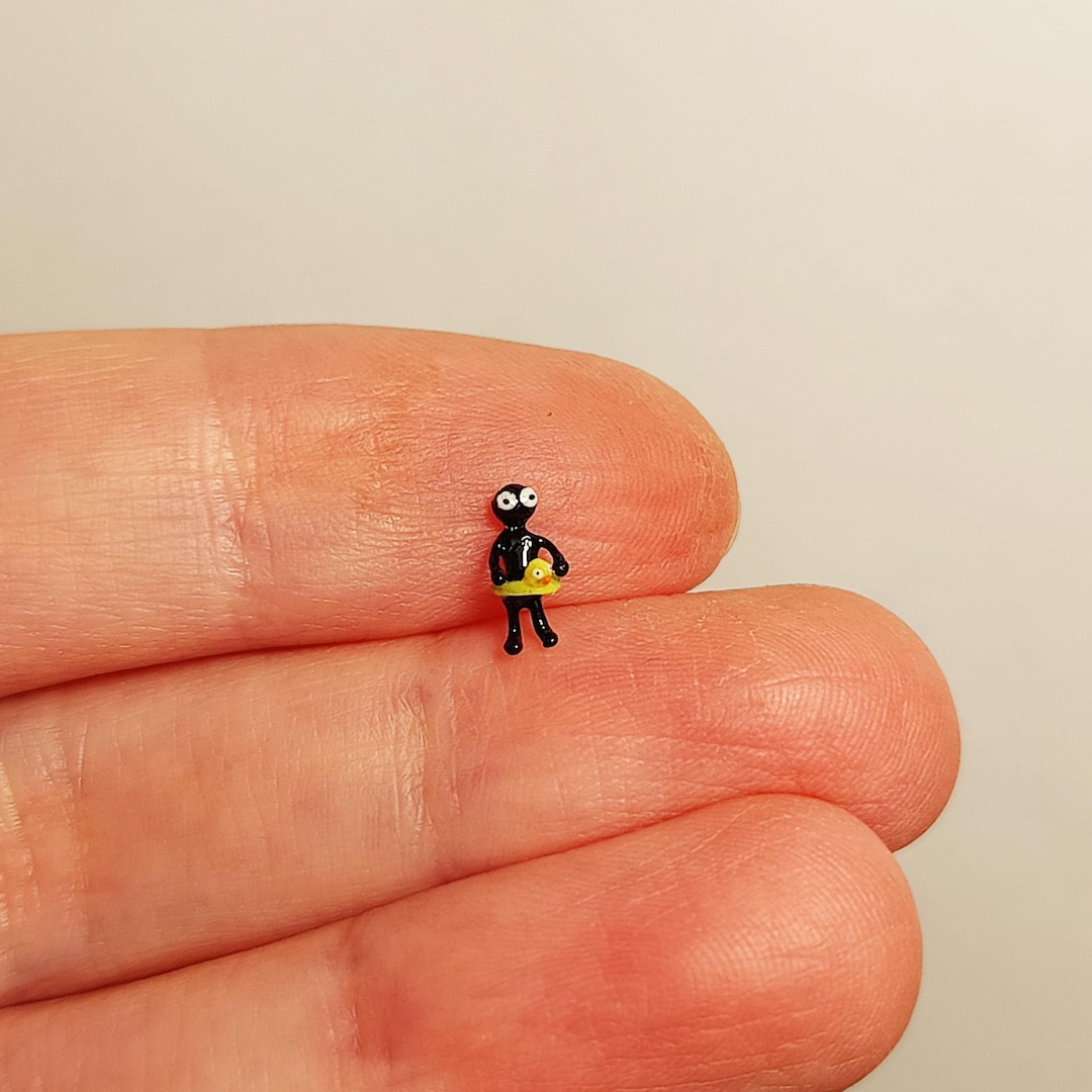 Tiny Little Man Going to Swim Figurine. - Etsy