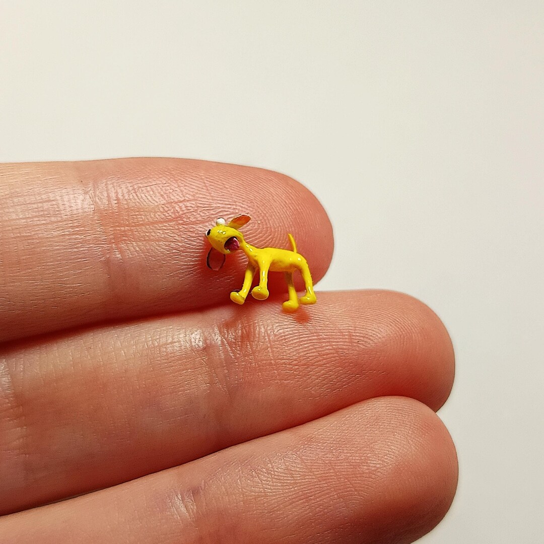 Funny Yellow Toothless Dog Figurine. - Etsy