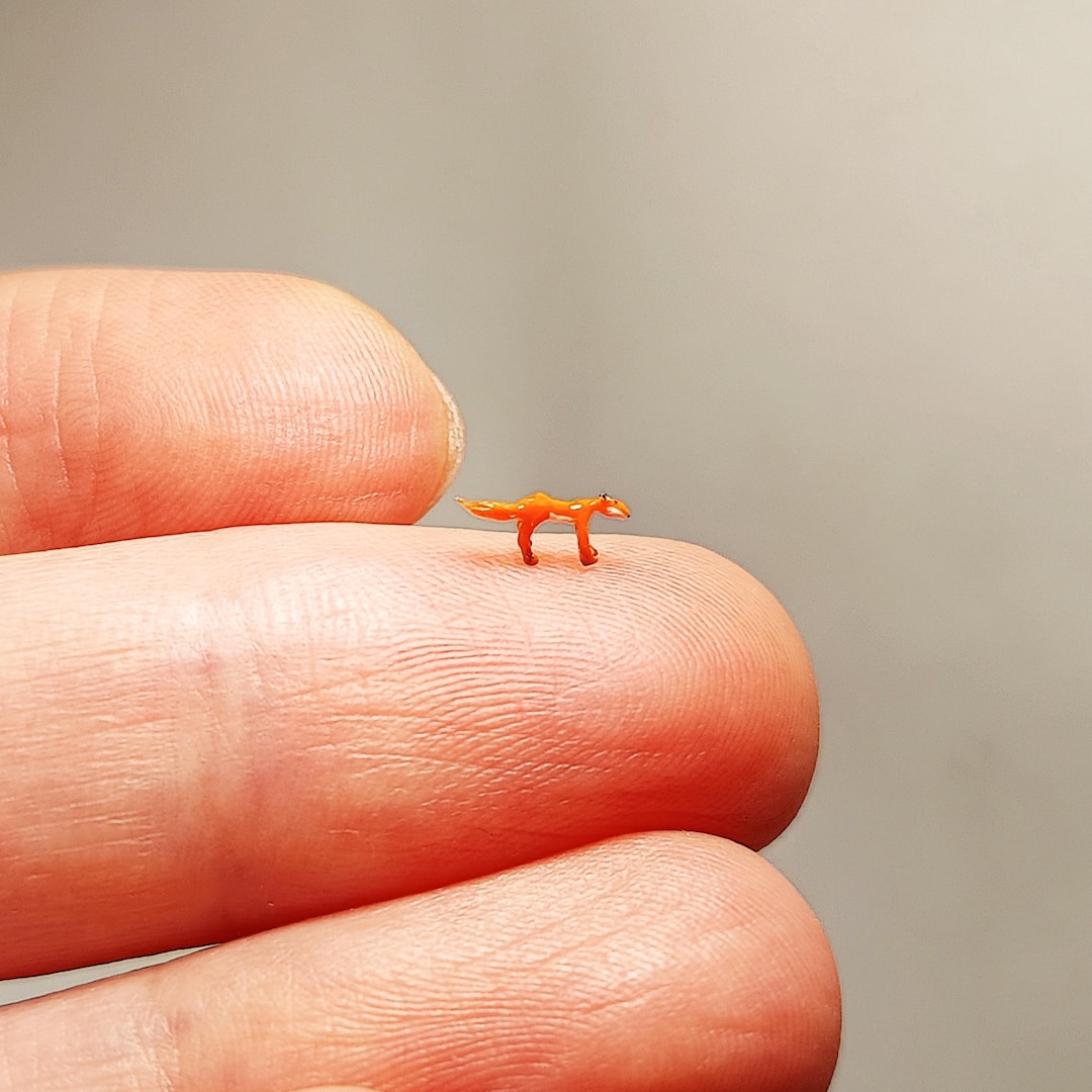 Extremely Tiny Fox Figurine. - Etsy