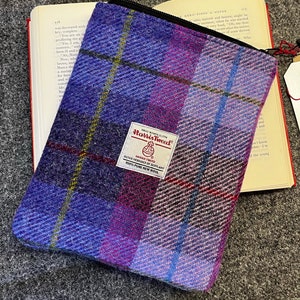 Harris Tweed® Book Sleeve With Zip Closure - 18 Different Patterns ...