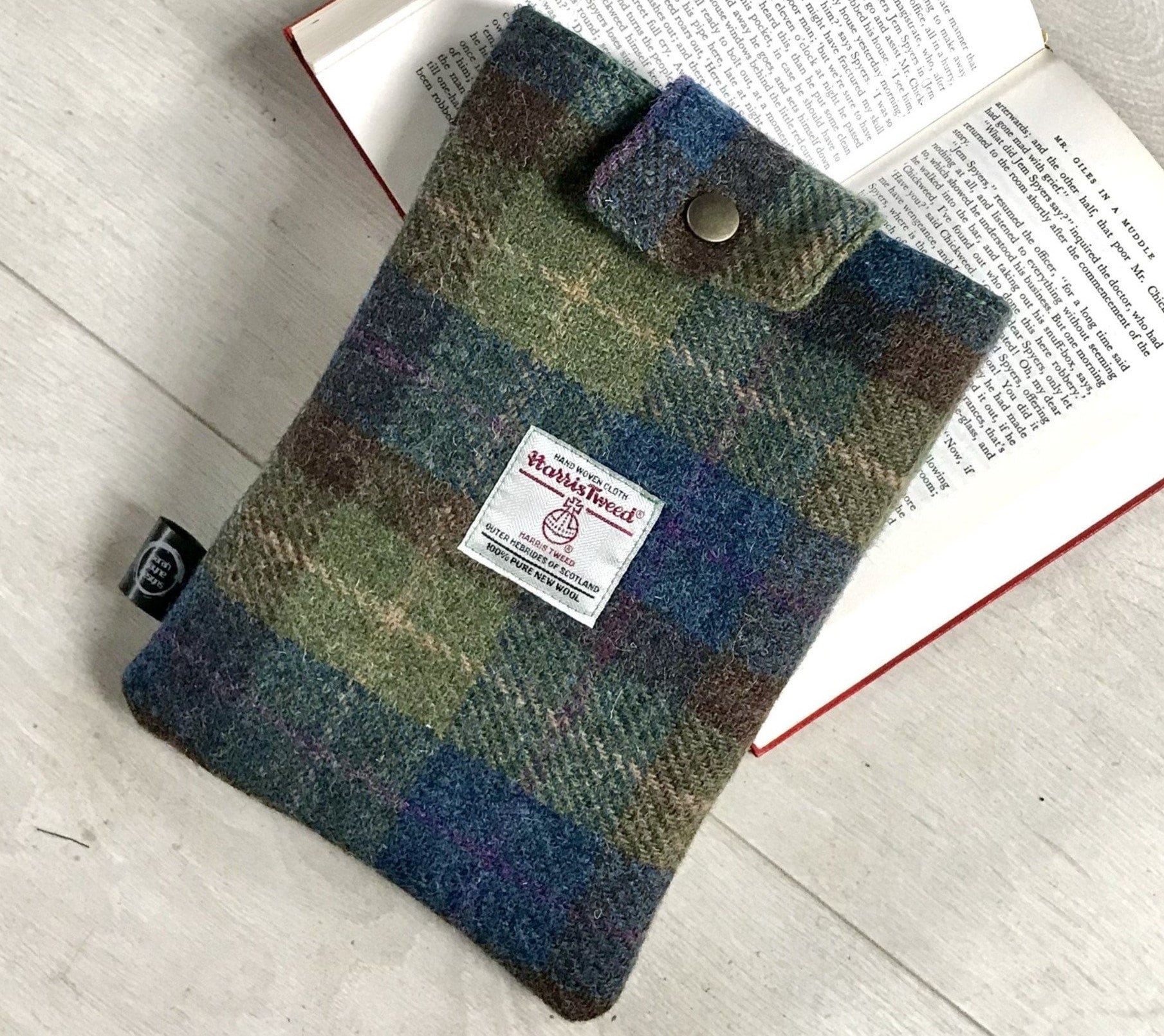 Harris Tweed Book Sleeve 18 Patterns Large Small or - Etsy