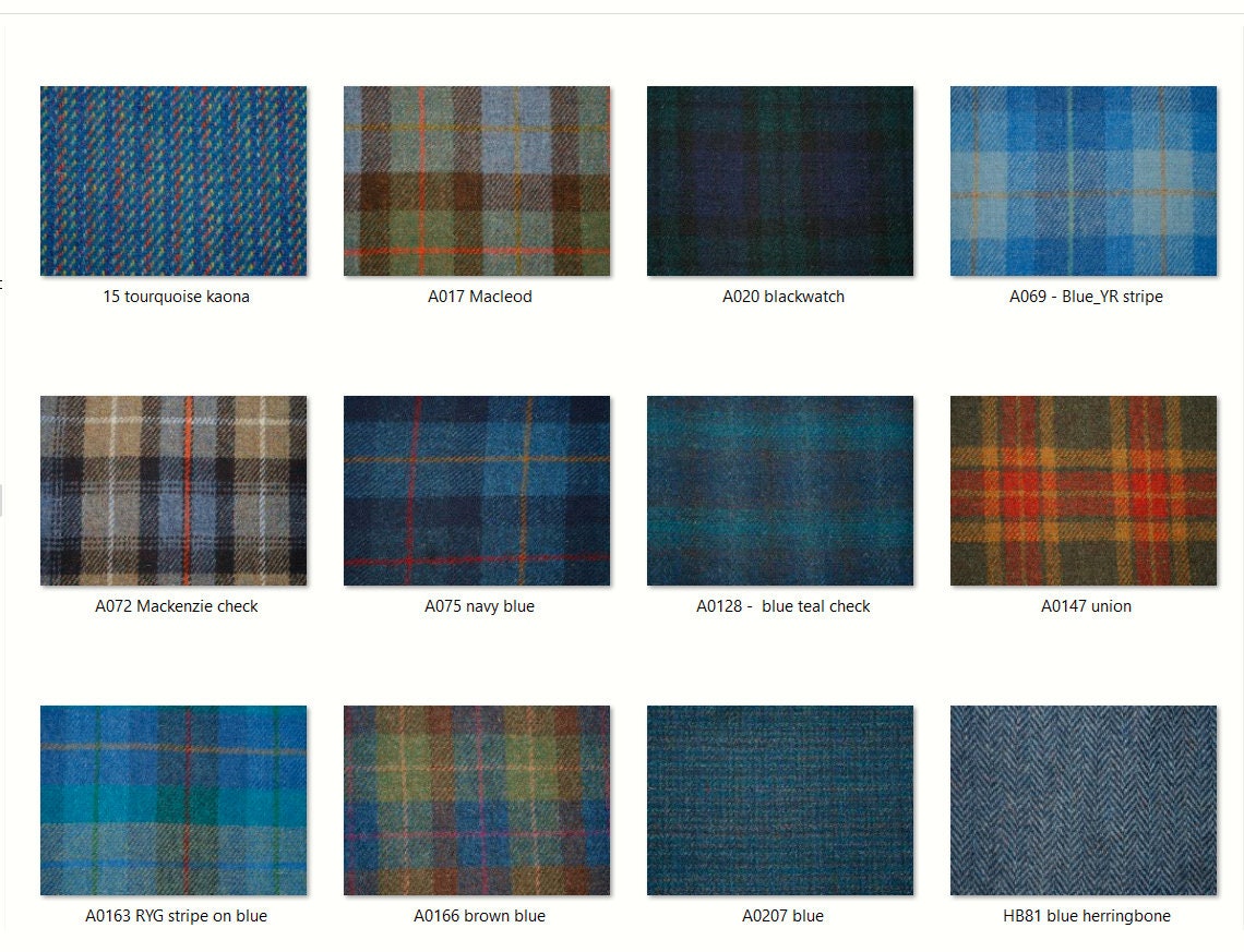 Harris Tweed Fabric Samples - Two Sizes - Etsy