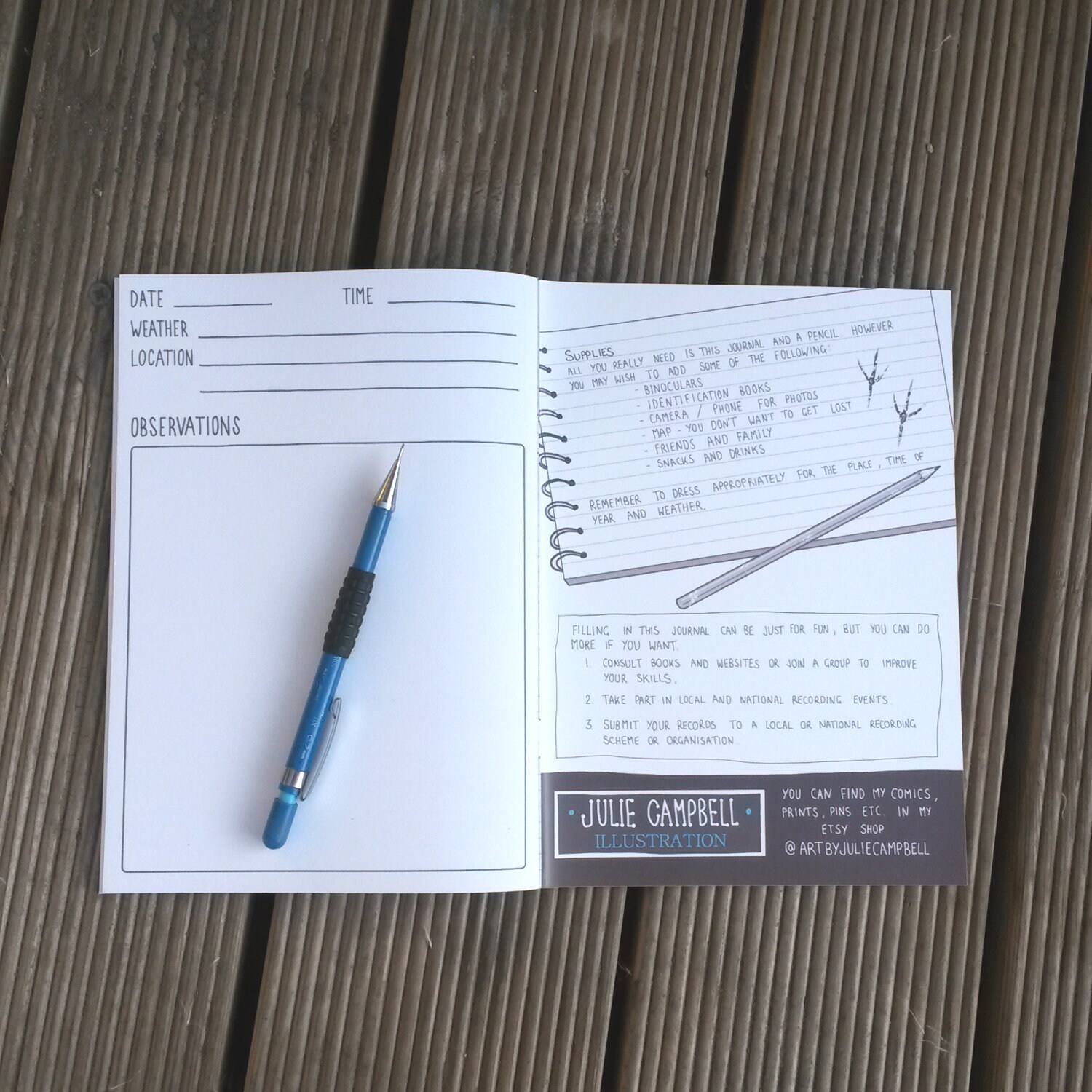 Nature Notes Wildlife Journal - Etsy UK