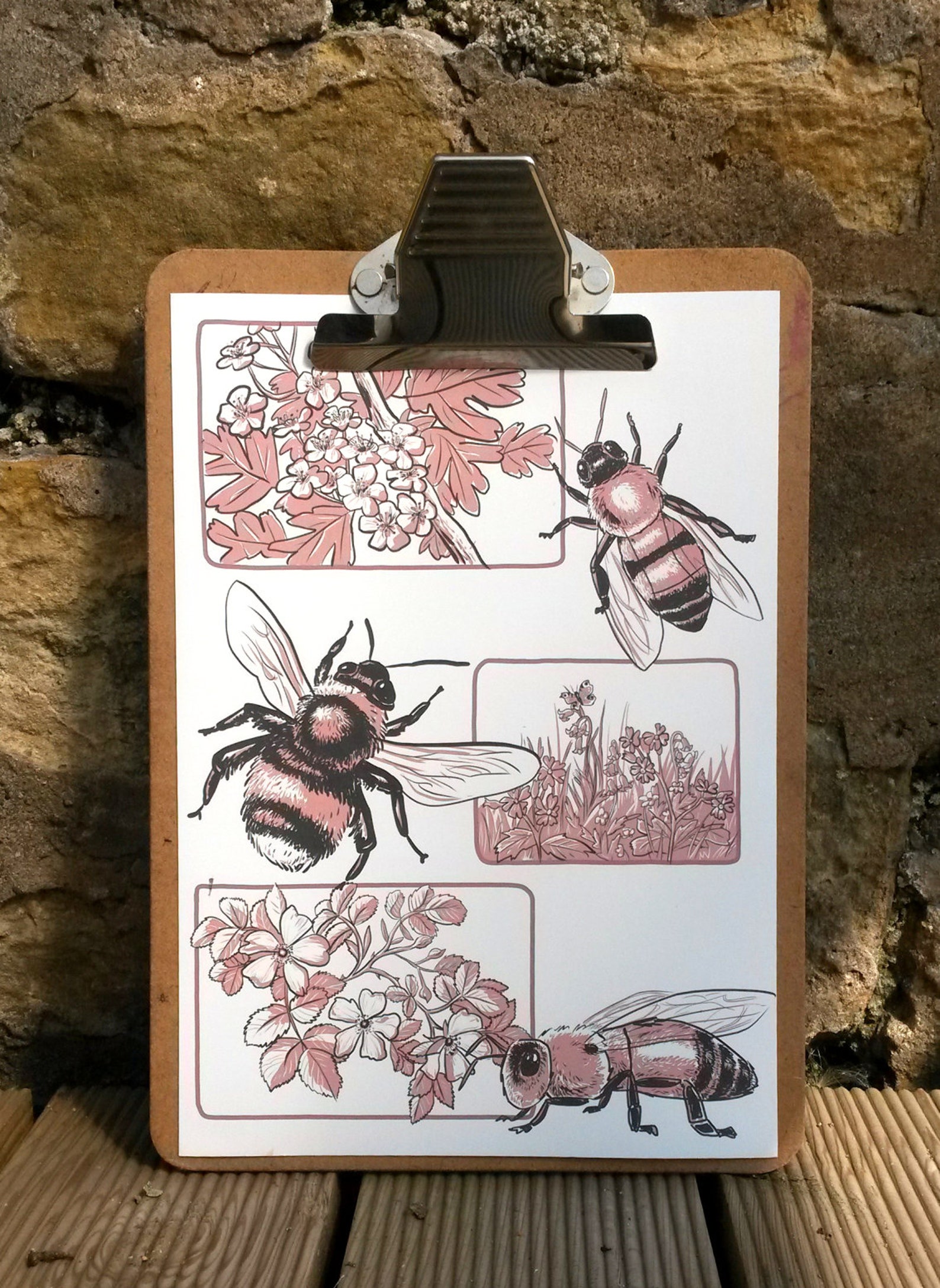 Bees A4 Print of a Page From the Mini-comic 'big - Etsy