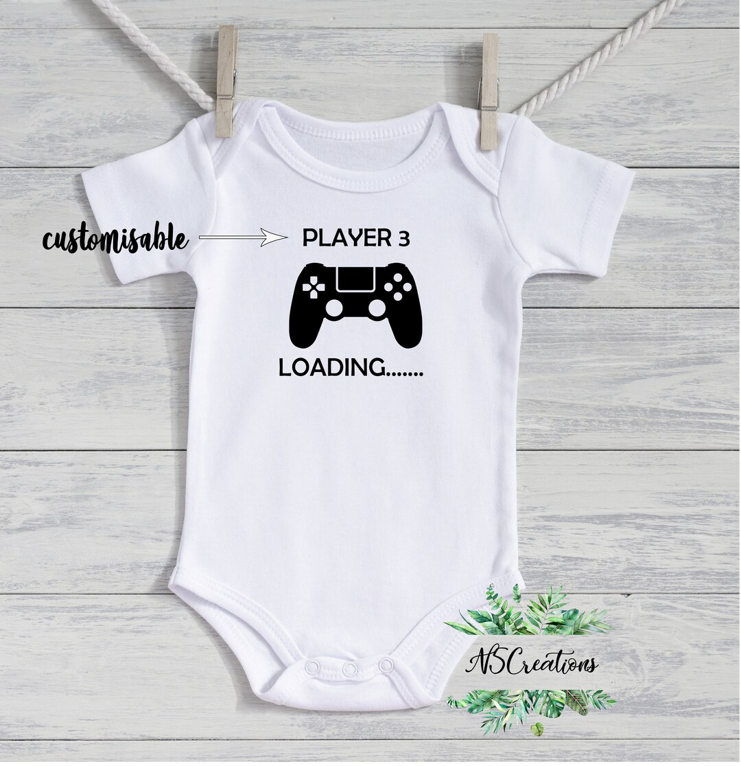 Player 3 Loading Pregnancy Reveal Bodysuit/ Baby Announcement - Etsy
