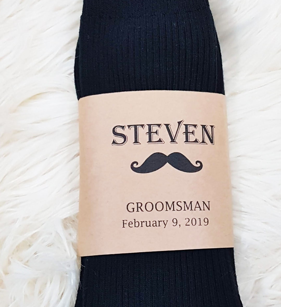Personalized Wedding Party Socks/ Label & Groomsman Gift Socks ...