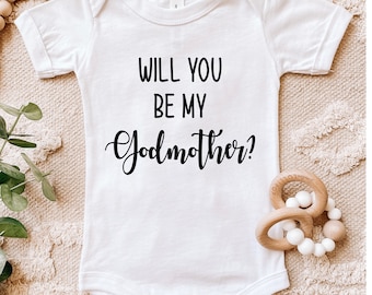 Godmother Baby Bodysuit Godmother Proposal Will You Be My - Etsy