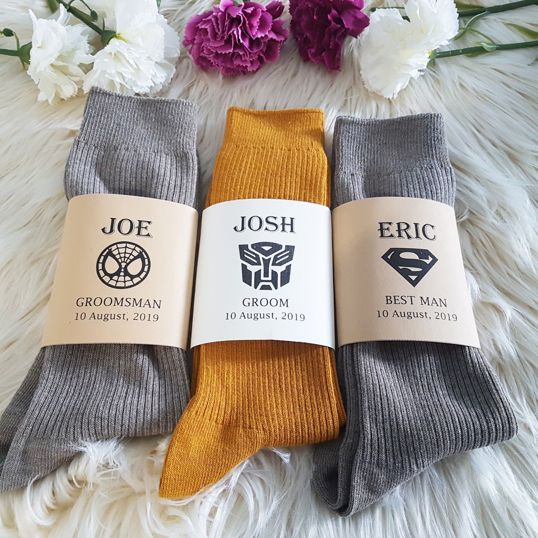 Super Hero Socks / Personalized Wedding Socks /superhero Groom - Etsy
