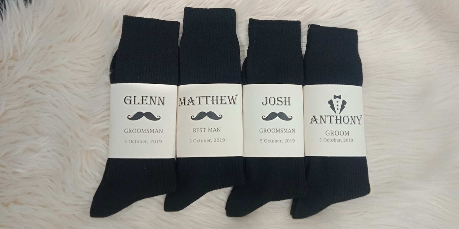 Sock Labels / Custom Wedding Socks /groomsmen Thank You Gift/ | Etsy