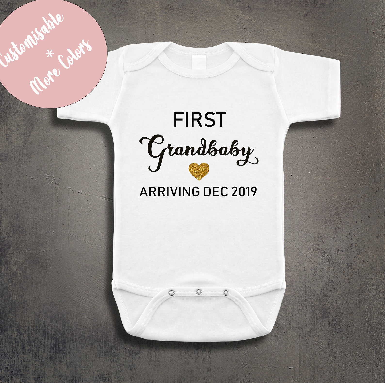First Grand Baby/ Arriving Date/ Baby Girl Boy New - Etsy