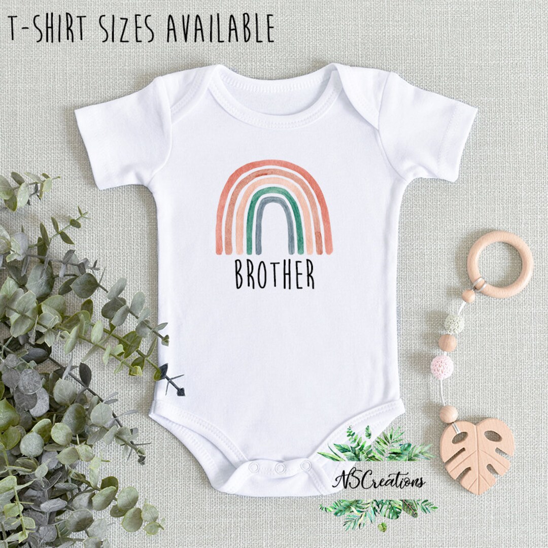 Regenbogen Baby Body/ Browns Rainbow/ Brother Baby - Etsy.de