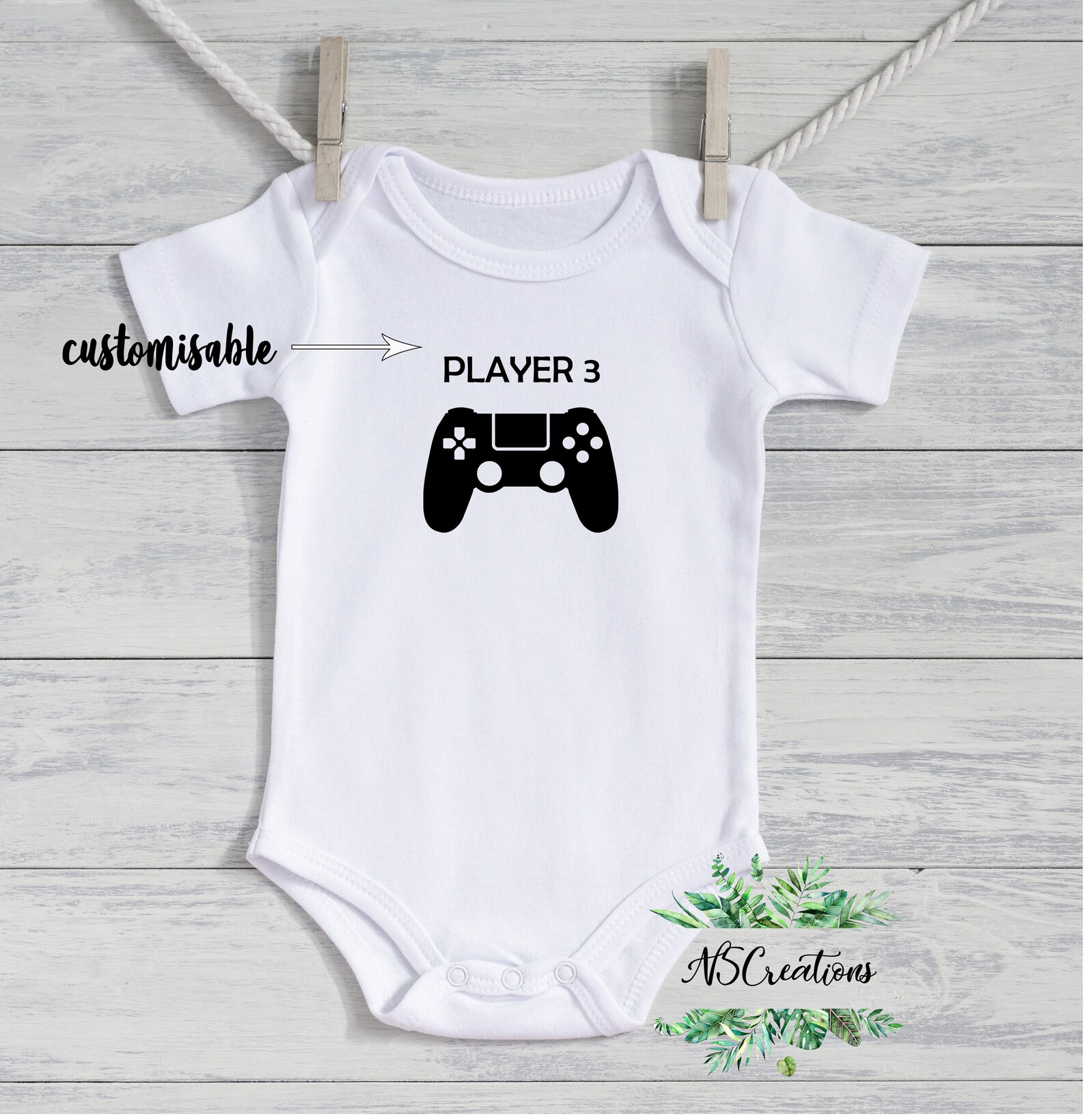Player 3 Loading Pregnancy Reveal Bodysuit/ Baby Announcement | Etsy
