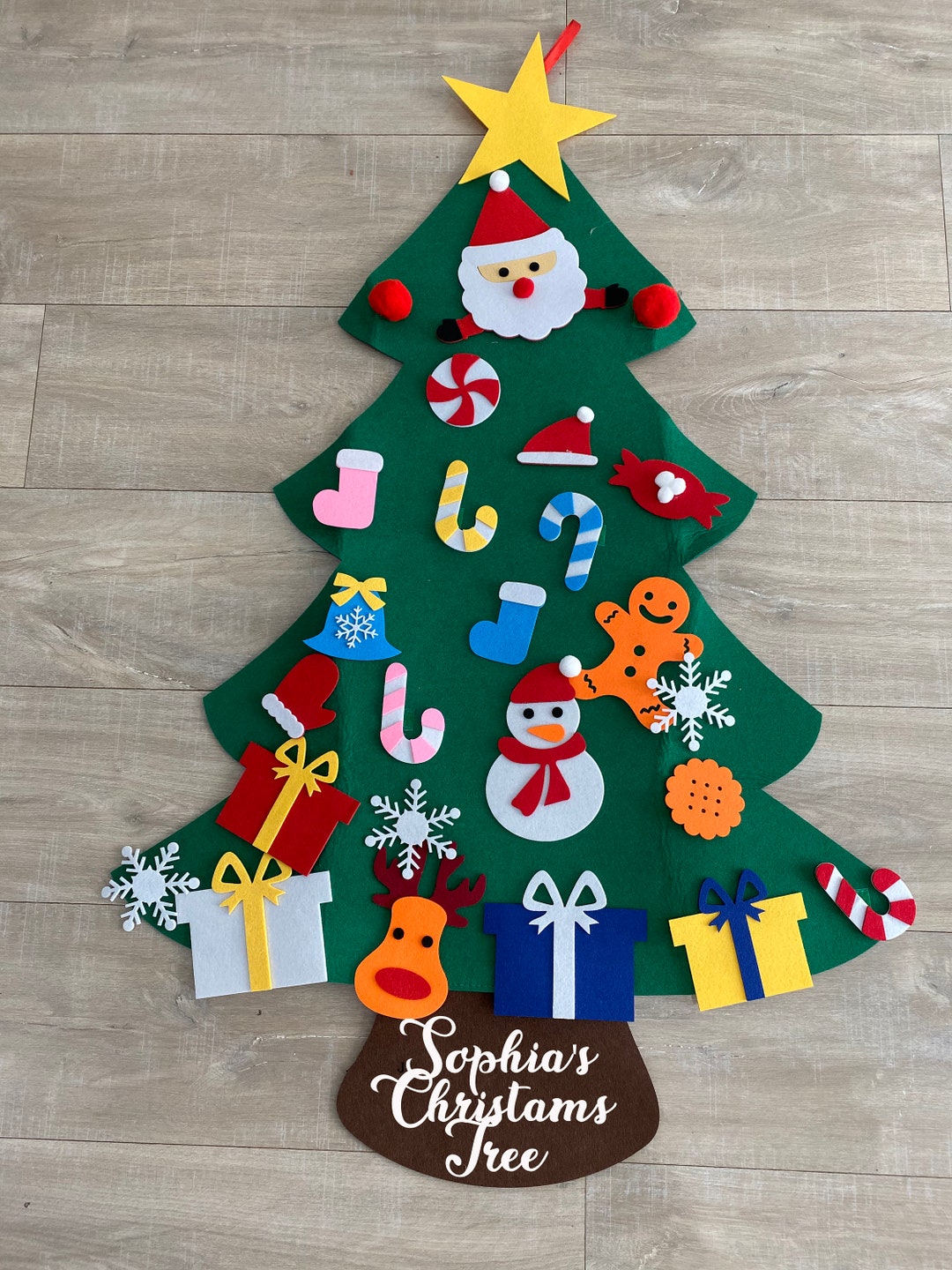 Kids Felt Christmas Tree/personalised Christmas Tree to Decorate/ Felt ...