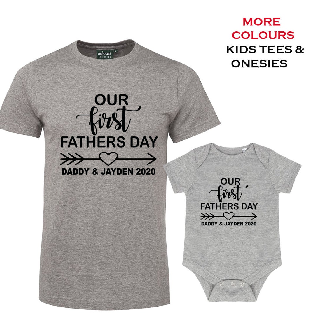 Our First Fathers Day Outfit / Daddy & Me Outfit/ Baby - Etsy