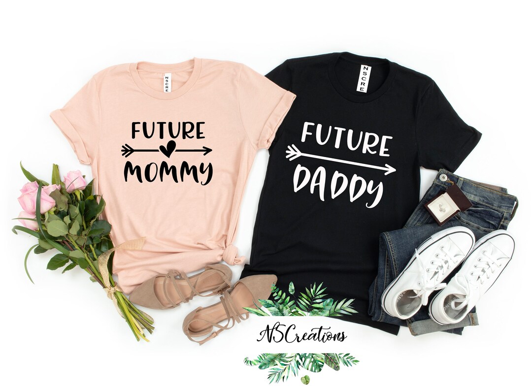 Future Daddy Future Mummy Mommy Matching Shirts/ Pregnancy Announcement ...