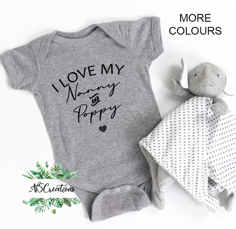 I Love My Nanny and Poppy Bodysuit/ Pregnancy Announcement/ - Etsy ...