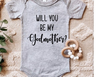 Godmother Baby Bodysuit Godmother Proposal Will You Be My - Etsy
