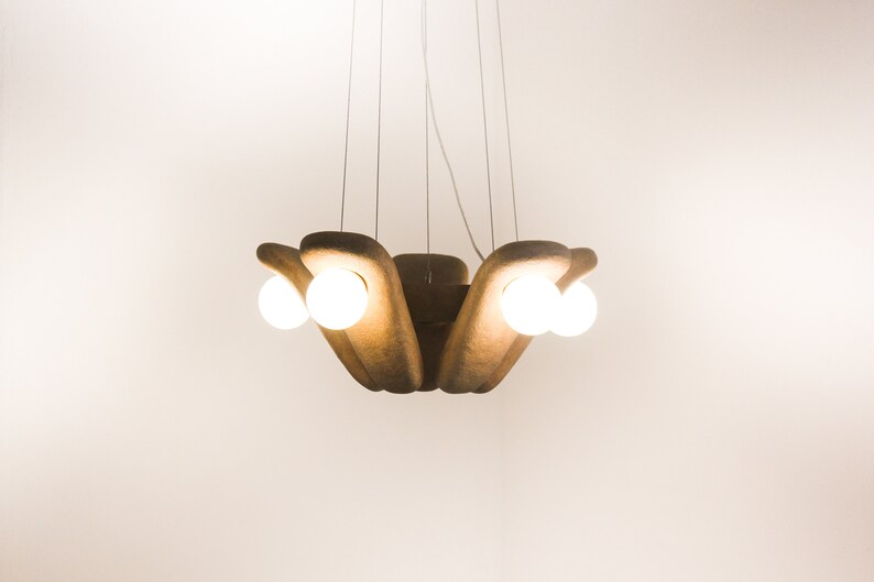 Clay Pendant Light Clay Chandeliers Pendant Lamps Handmade - Etsy