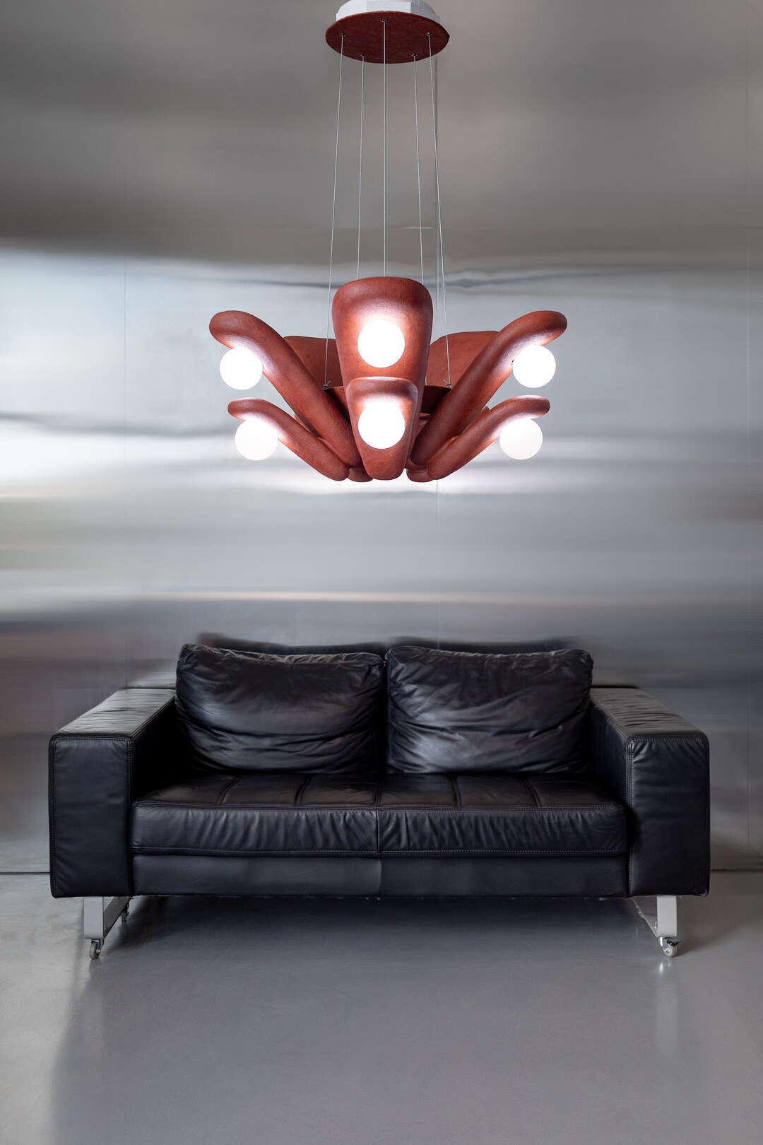 Clay Pendant Light, Handmade Ceramic Chandelier With Organic Sculptural ...