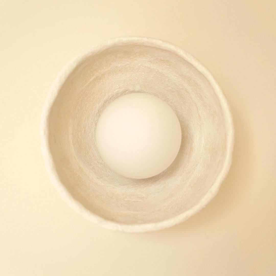 Round Clay Wall Sconce, Bedroom Light, Handmade Wall Lamp - Etsy