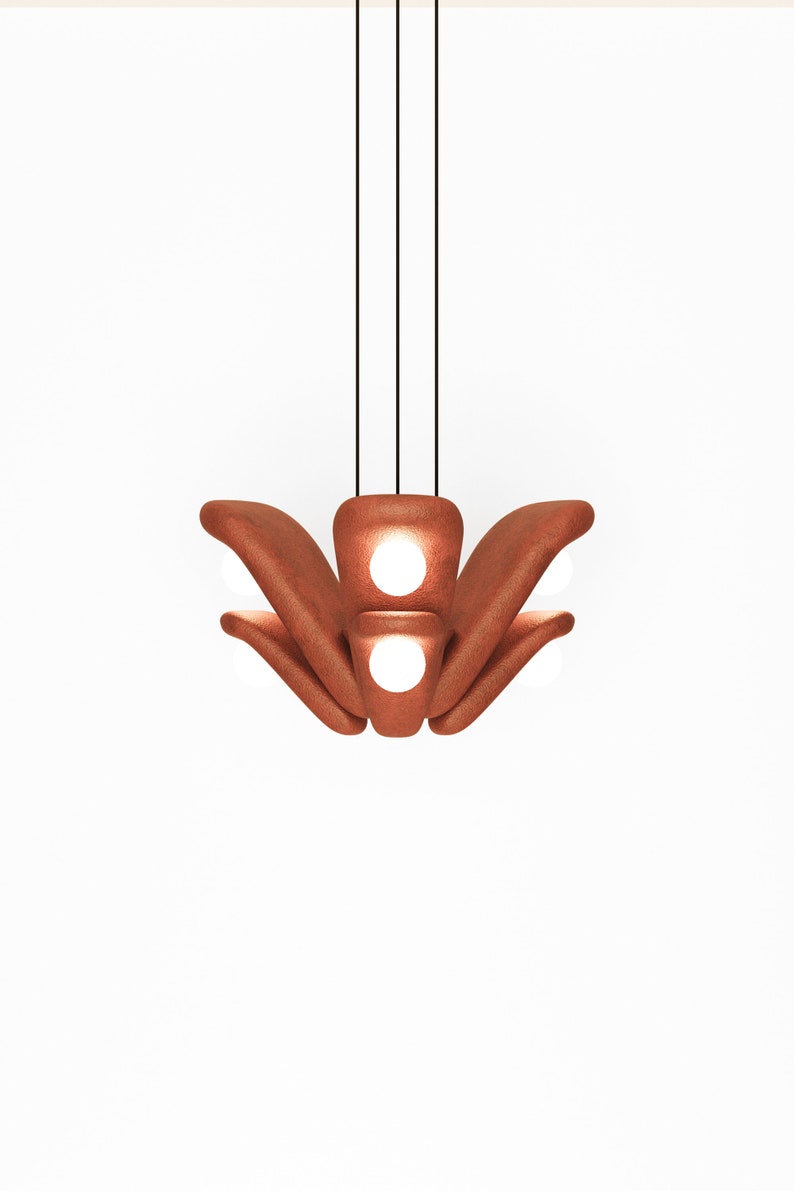 Clay Pendant Light, Clay Chandeliers, Pendant Lamps - Handmade Hanging ...