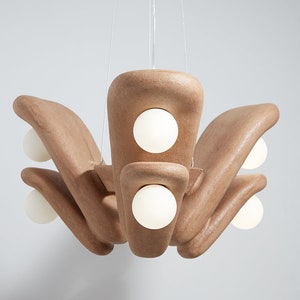 Clay Pendant Light, Clay Chandeliers, Pendant Lamps - Handmade Hanging ...
