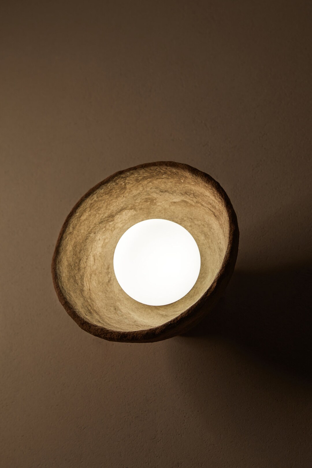 Round Wall Sconce Clay Round Wall Light Ceramic Led Wall - Etsy