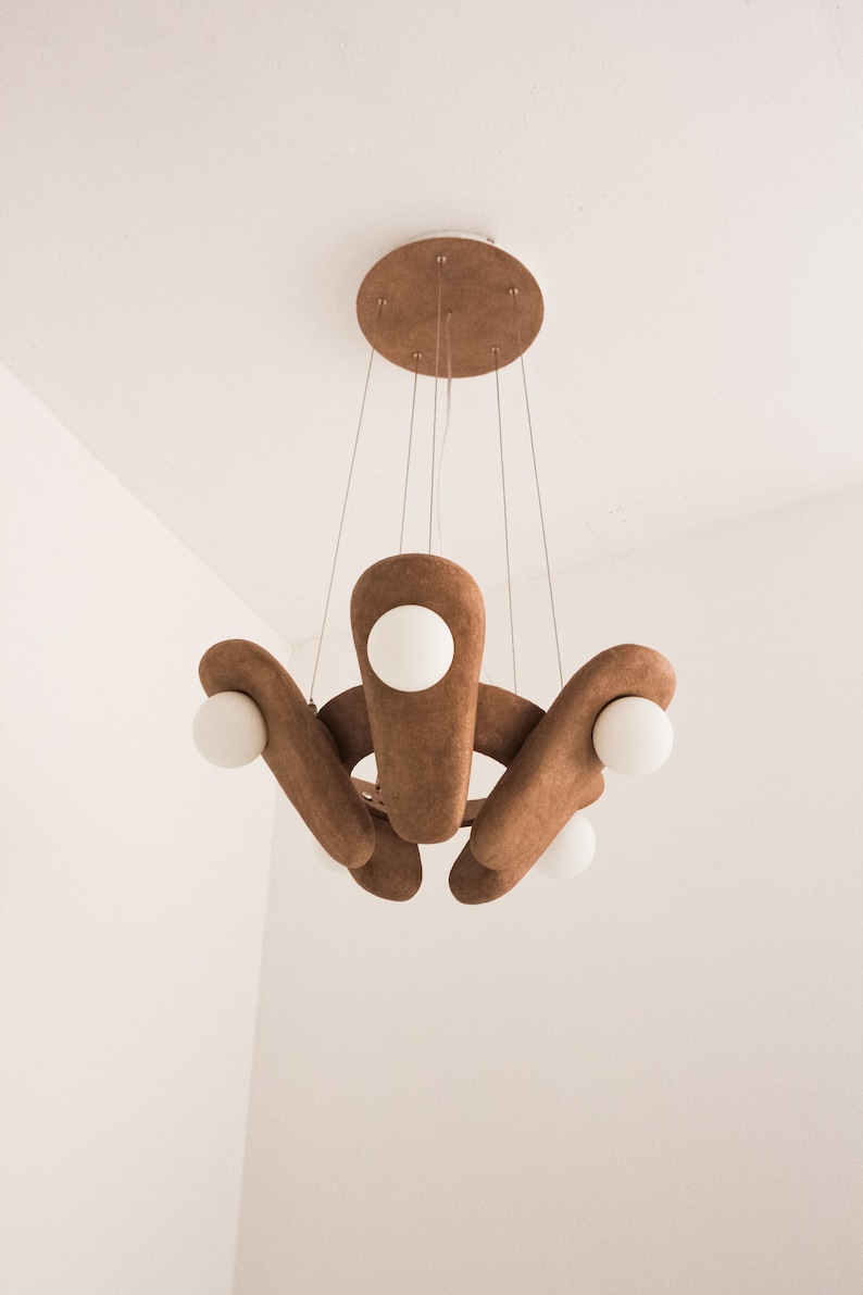 Clay Pendant Light Clay Chandeliers Pendant Lamps Handmade - Etsy
