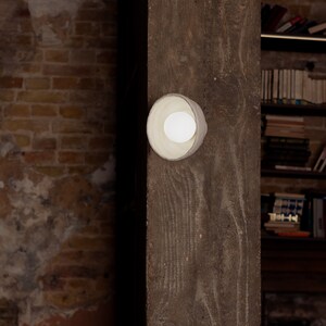 Round Wall Sconce - Clay Round Wall Light, Ceramic Led Wall Sconce ...