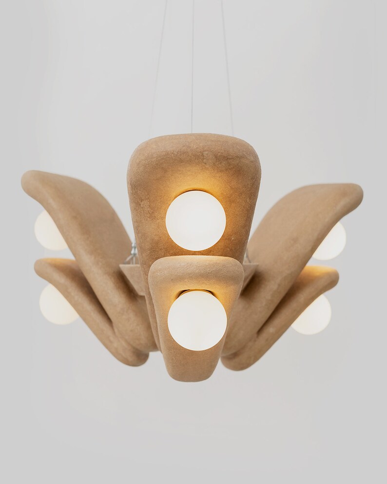 Clay Pendant Light Clay Chandeliers Pendant Lamps Handmade - Etsy