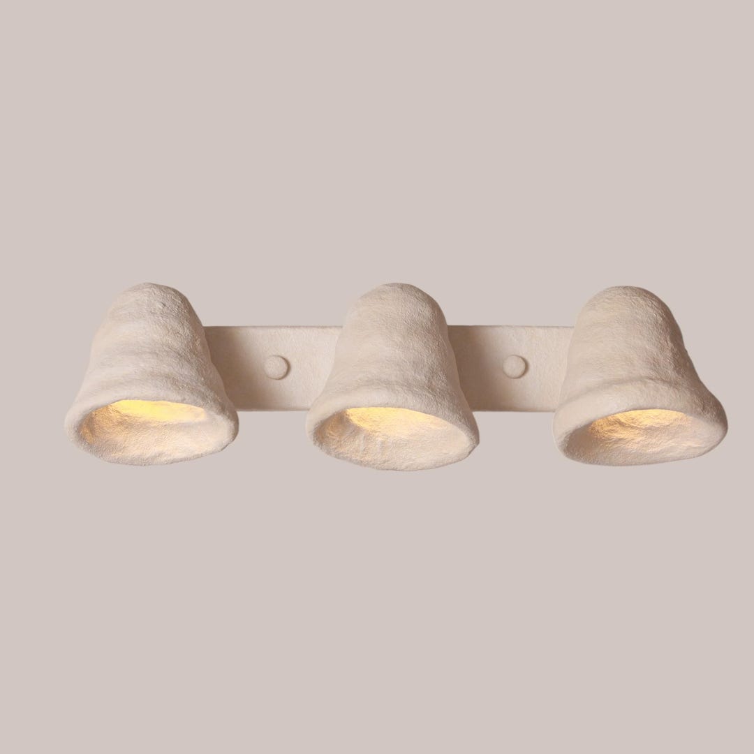 Milk Clay Bath Wall Sconces, Wall Light Sconce, 3 Bells Clay Sconce ...