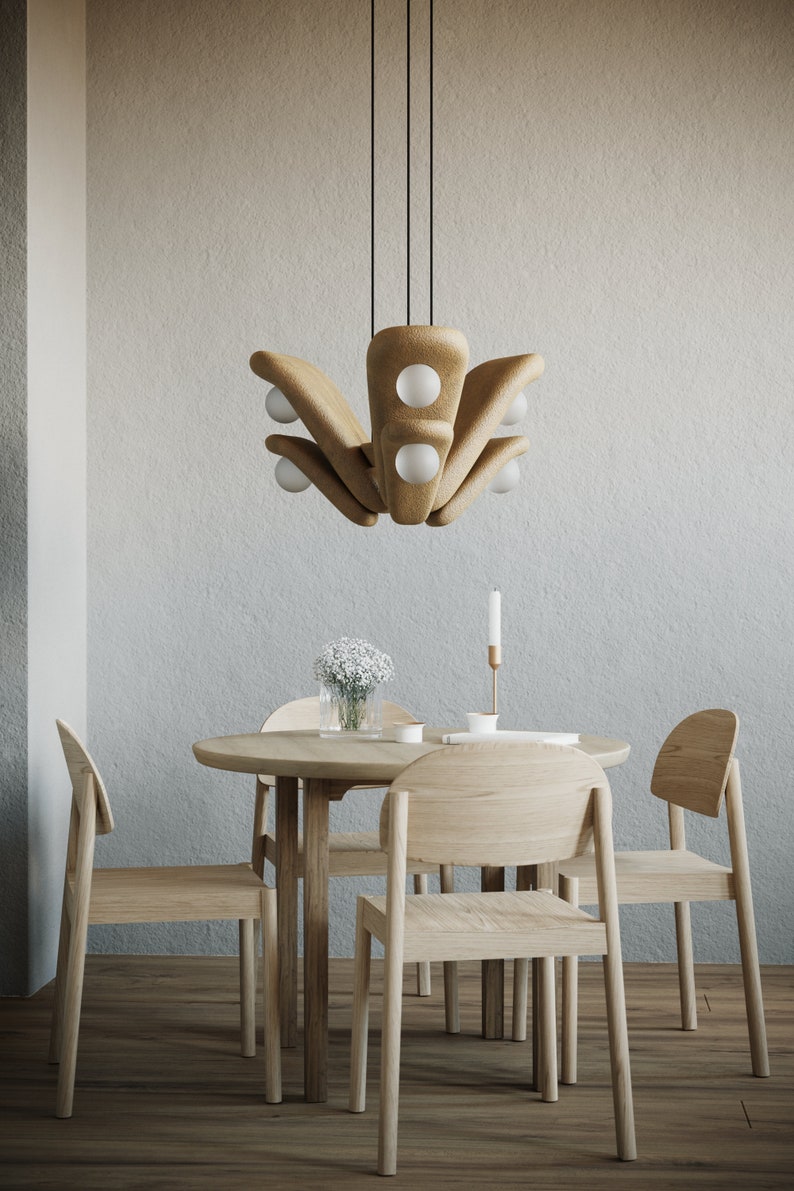 Clay Pendant Light Clay Chandeliers Pendant Lamps Handmade - Etsy