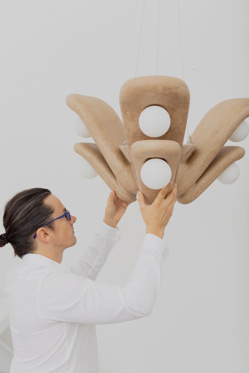 Clay Pendant Light Clay Chandeliers Pendant Lamps Handmade - Etsy