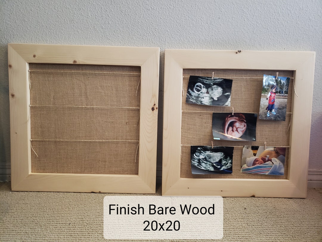Wooden Clothesline Frame Burlap Included Picture Collage Frame/custom ...