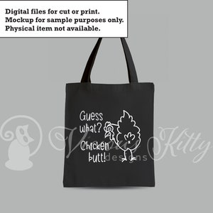 Guess What Chicken Butt, Funny Saying, Hand Drawn, Chicken Saying, Dxf ...
