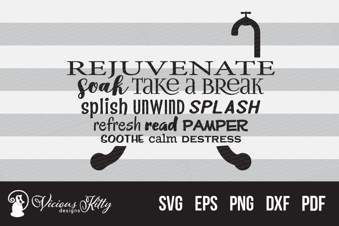 Bathroom Svg, Bath Tub Svg, Bathroom Decal, Sign, Bathtub Stencil ...