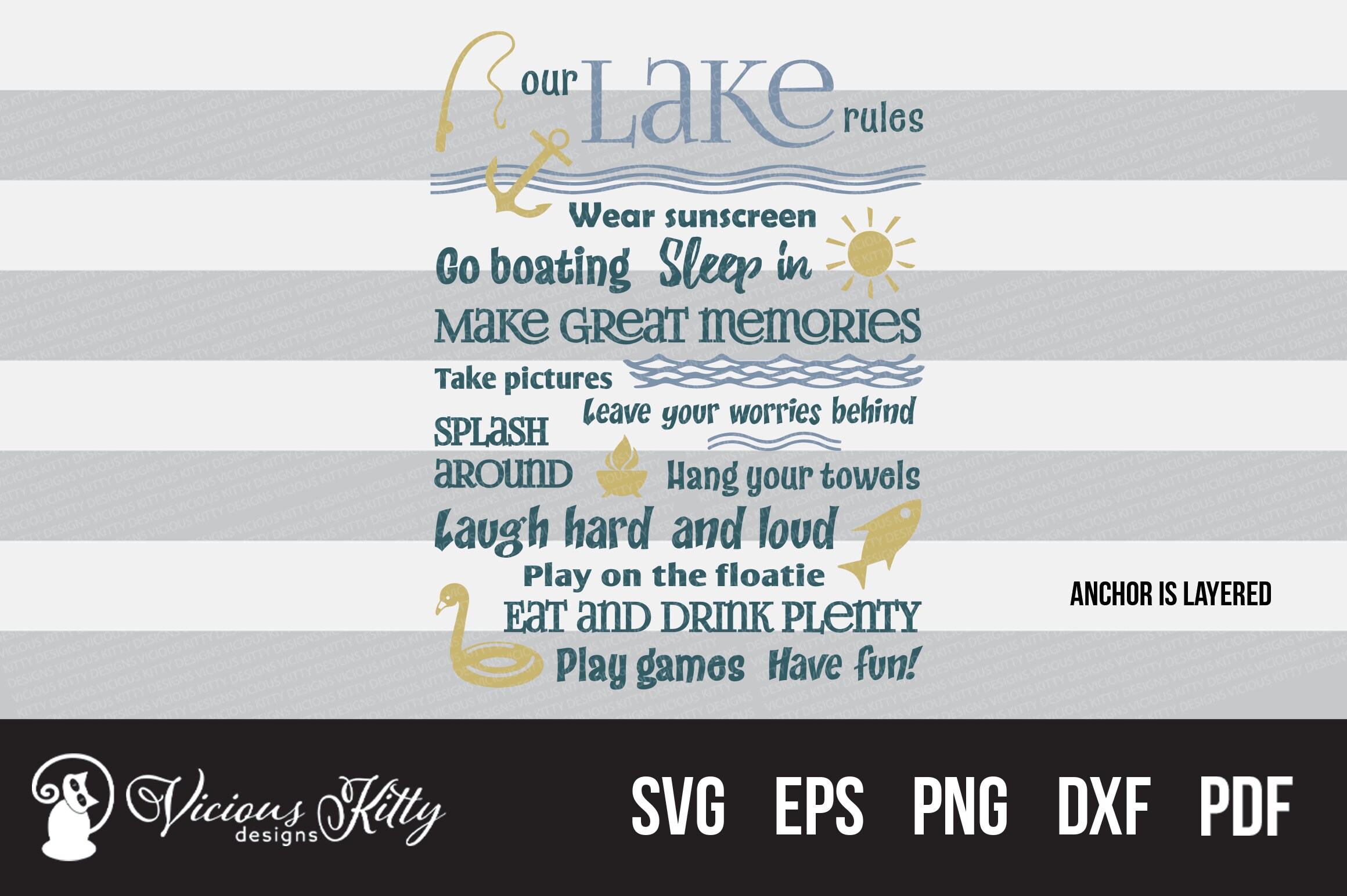 Lake Sayings Svg Lake Life Svg Our Lake Rules Sign Svg Lake - Etsy