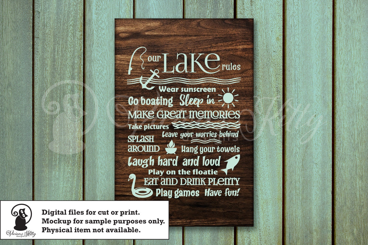 Lake Sayings Svg Lake Life Svg Our Lake Rules Sign Svg Lake - Etsy
