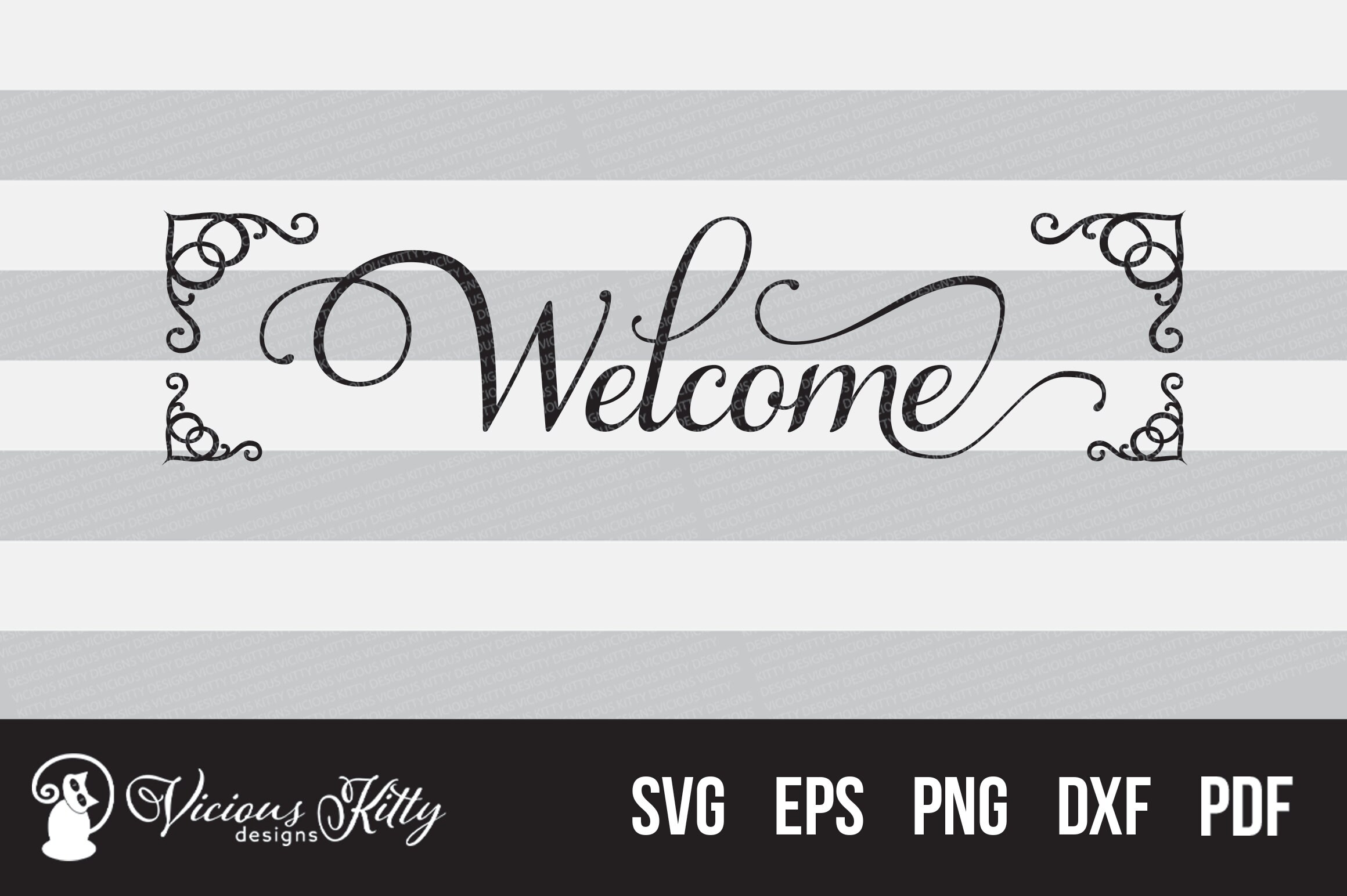 Welcome Svg Fancy Ornate Welcome Sign Swirly Welcome - Etsy Canada