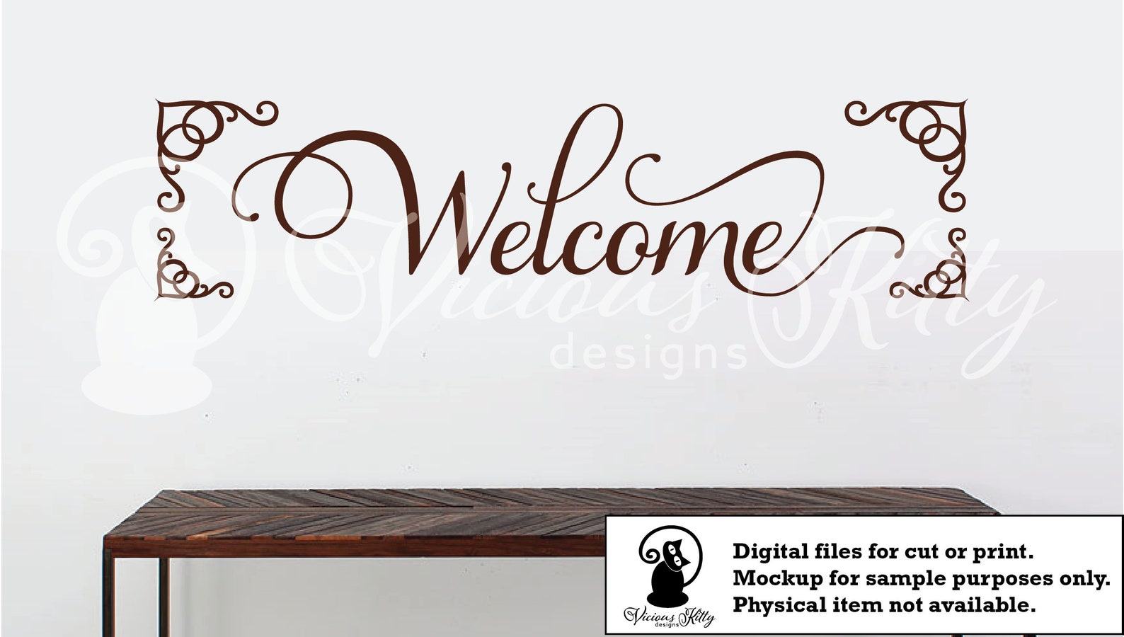 Welcome svg fancy ornate welcome sign swirly welcome | Etsy