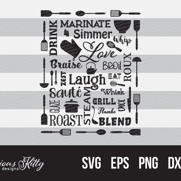 Kitchen Word Art - Etsy