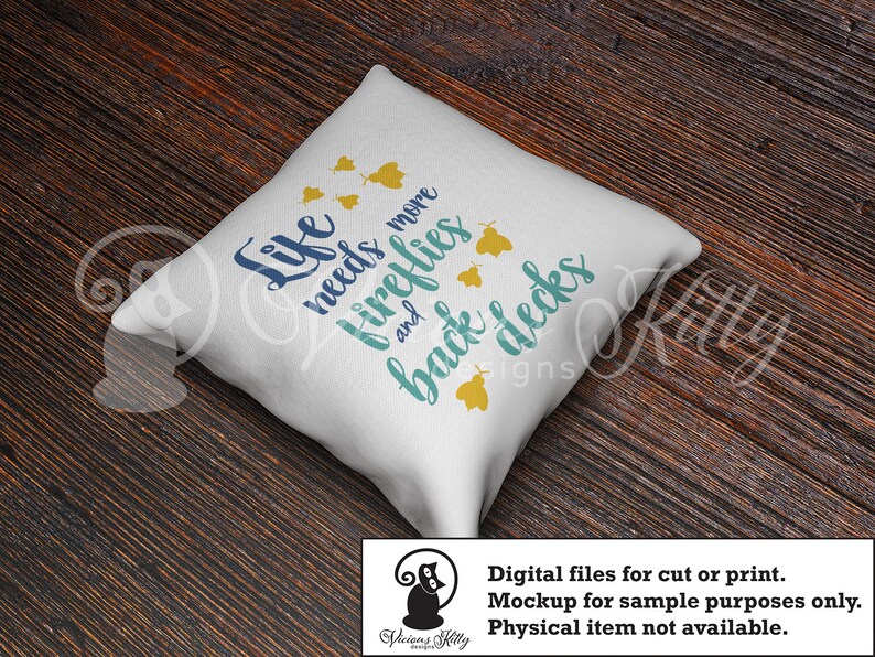 Back Deck Sign Svg Yard Sign Svg Life Needs More Fireflies | Etsy