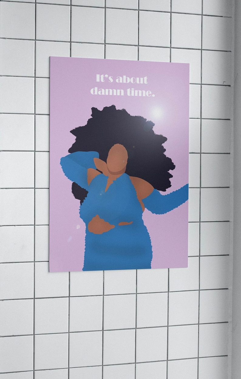 Lizzo Portrait Minimalist Poster Print or Digital Download, Printable ...