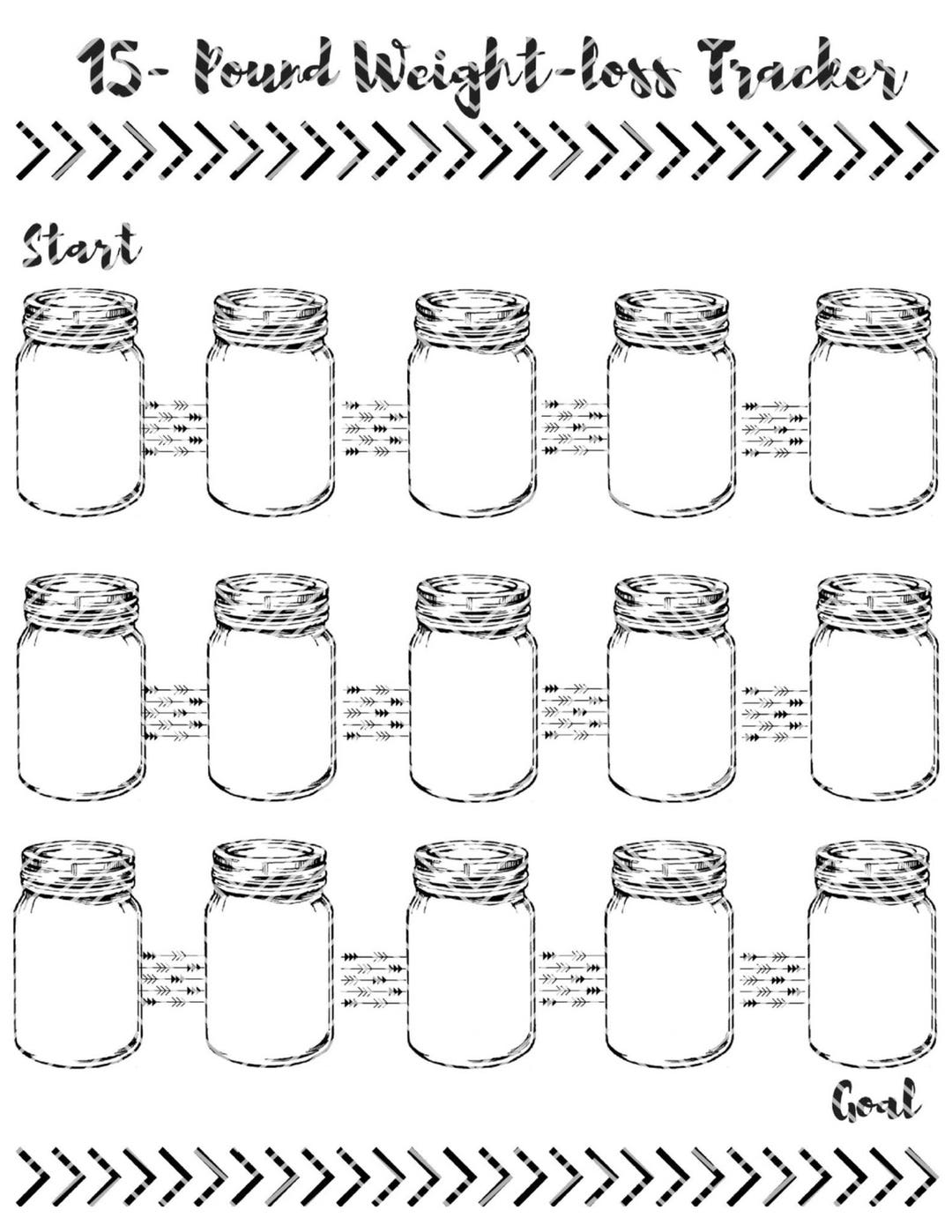 15 Pound Weight-loss Tracker Instant Download - Etsy
