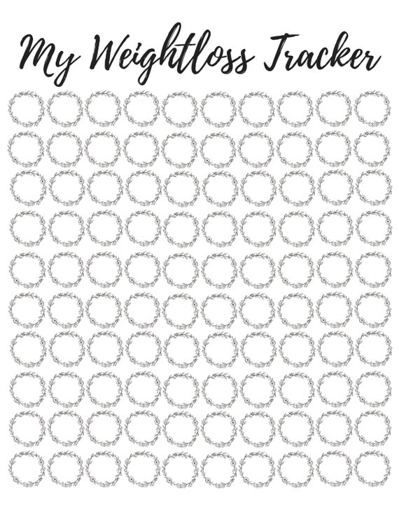 Free Printable 100 Pound Weight Loss Tracker / Pound Tracker Etsy ...
